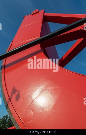 red bascule bridge at BIrkenhead and Wallasey August 2019 Stock Photo ...