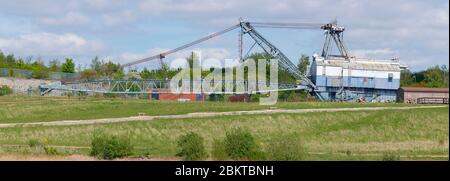 Panorama of a giant Ruston Bucyrus 1150BE walking dragline, which is a ...