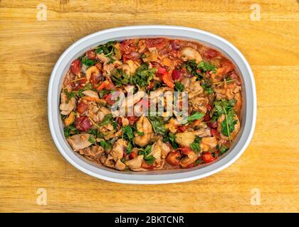 Chakhokhbili - traditional Georgian dish. Chicken stewed with fresh ...