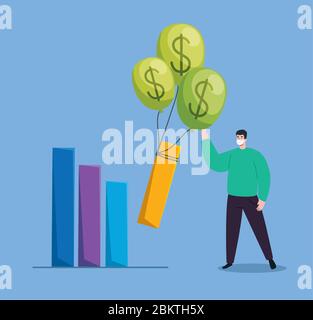 men with infographic of financial recovery Stock Vector Image & Art - Alamy