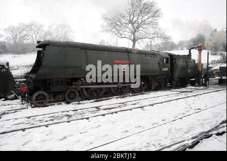 "Wadebridge" on shed at Bridgnorth. Severn Valley Railway Stock Photo ...