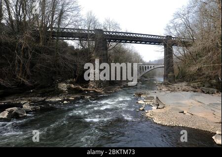 River Taff, Berw Road Viaduct and The White Bridge viewed from the ...