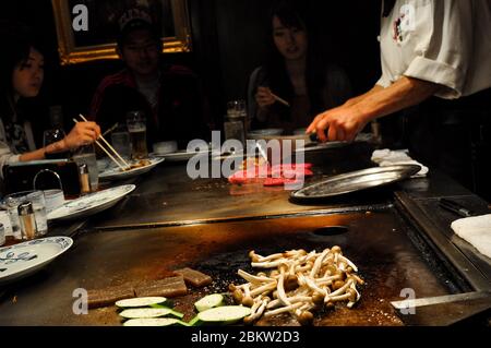Chef preparing Kobe Beef, Kobe, Japan Stock Photo - Alamy