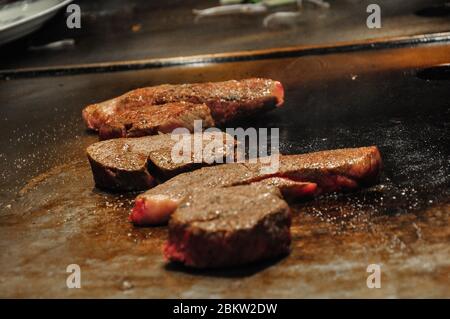 Chef preparing Kobe Beef, Kobe, Japan Stock Photo - Alamy