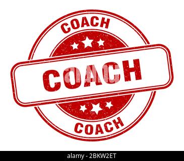 coach stamp. coach round sign. label on transparent background Stock ...