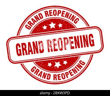 grand reopening stamp. grand reopening round grunge sign. grand ...