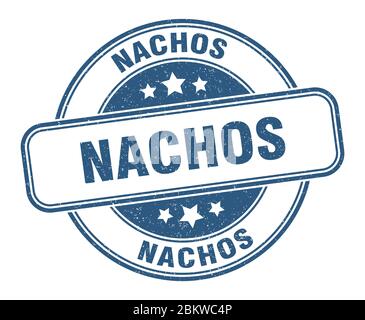 nachos stamp. nachos round sign. label on transparent background Stock ...