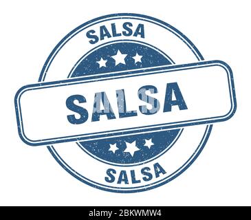 salsa stamp. salsa round sign. label on transparent background Stock ...