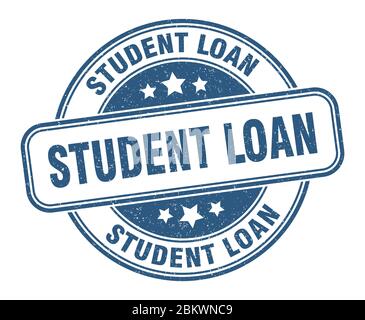 student loan stamp. student loan label. round grunge sign Stock Vector ...