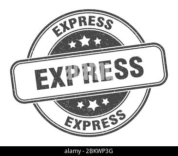 express stamp. express vintage gray label. Sign Stock Vector Image ...