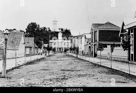 The Iglesia Jesuita in Puerto Montt, Chile, is a historic Jesuit church ...
