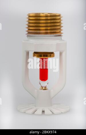 Automatic fire detection and water sprinkler in chrome metal Stock ...