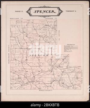 Illustrated atlas of Guernsey County, Ohio Stock Photo - Alamy