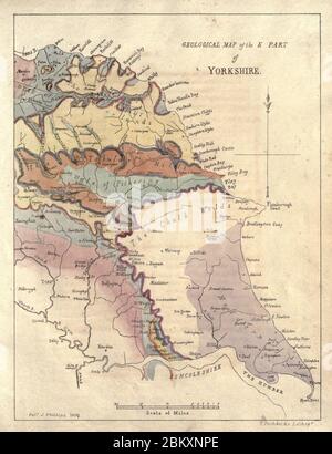 Illustrations of the geology of Yorkshire Stock Photo - Alamy