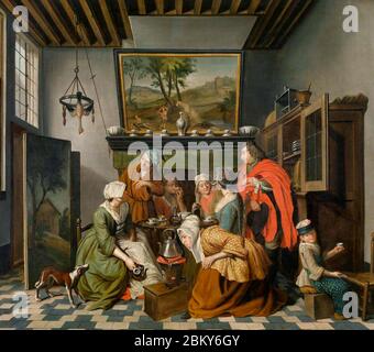 This painting by Jan Josef Horemans the Younger depicts women from a ...