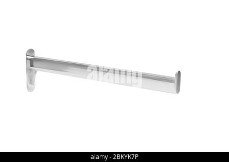 Metal floor hanger with shelves. Isolated from the background. Interior ...