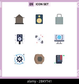 Computer system update icons set. Outline set of computer system update ...