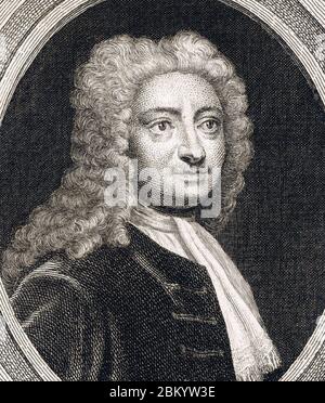 Edmund Halley (1656- 1742) English Astronomer and mathematician Stock ...