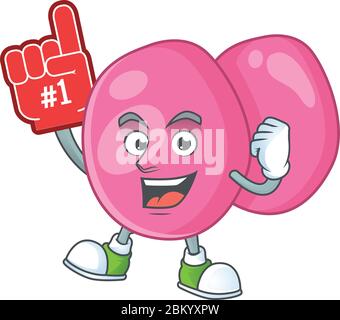 Streptococcus pyogenes cartoon character concept Thumbs up having a ...