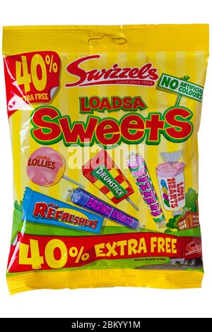 bag of Swizzels Matlow Love Hearts Squashies fruit flavour gums ...