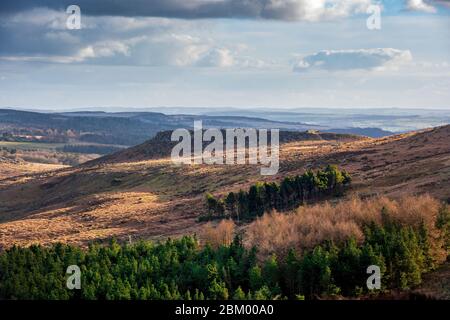 Burbage valley,Burbage moor,Peak district national park,Derbyshire ...