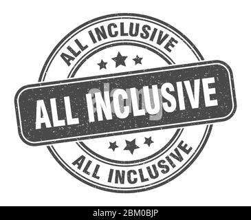 all inclusive stamp. all inclusive vintage gray label. Sign Stock ...