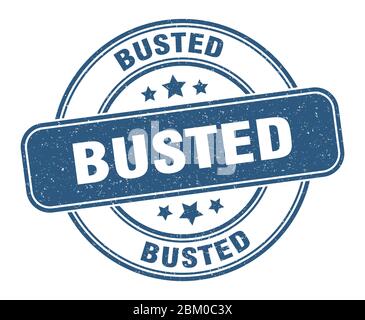 busted stamp. busted sign. round grunge label Stock Vector Image & Art ...