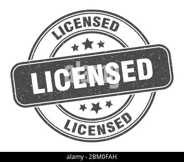 licensed stamp. licensed vintage gray label. Sign Stock Vector Image ...