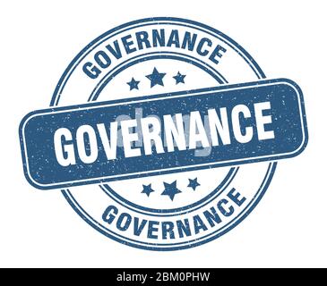 governance stamp. governance round sign. label on transparent ...