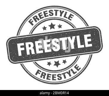 freestyle stamp. freestyle round sign. label on transparent background ...