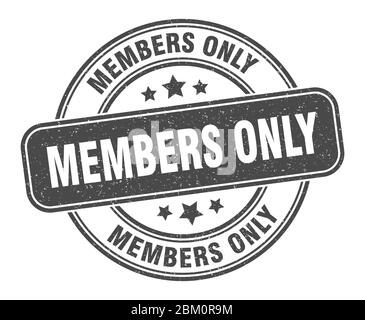 members only stamp. members only vintage gray label. Sign Stock Vector ...