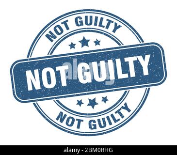 guilty stamp. guilty round sign. label on transparent background Stock ...