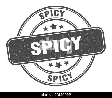spicy stamp. spicy vintage gray label. Sign Stock Vector Image & Art ...