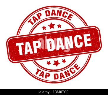 tap dance stamp. tap dance round sign. label on transparent background ...