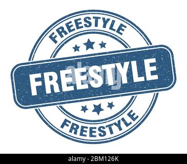 freestyle stamp. freestyle sign. round grunge label Stock Vector Image ...