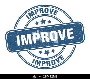 improve stamp. improve label. round grunge sign Stock Vector Image ...