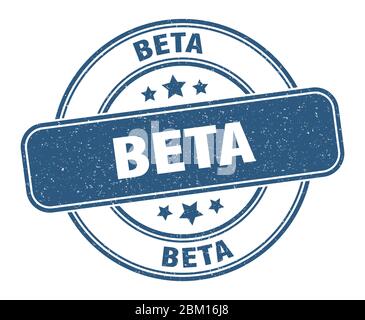 beta stamp. beta round sign. label on transparent background Stock ...