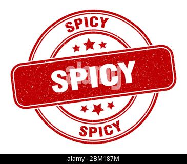 spicy stamp. spicy sign. round grunge label Stock Vector Image & Art ...