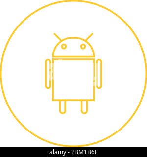 Beautiful Android vector line icon Stock Vector Image & Art - Alamy