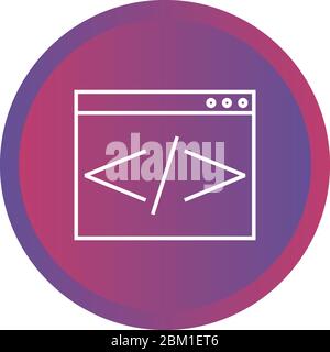 Beautiful Coding vector line icon Stock Vector Image & Art - Alamy