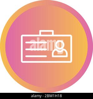 Beautiful Id card vector line icon Stock Vector Image & Art - Alamy