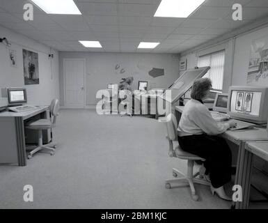 1990, computer aided textile design system, UK Stock Photo - Alamy