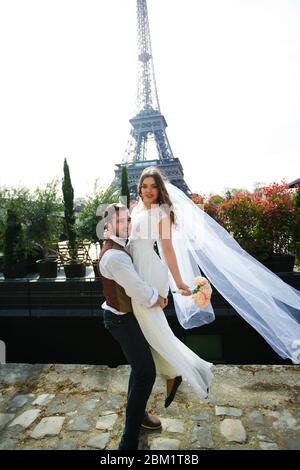 French family, husband and wife, married couple, son, biracial son ...