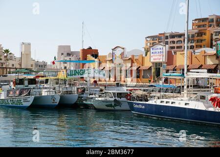 Boats in harbor of Cabo San Lucas, Mexico Stock Photo - Alamy