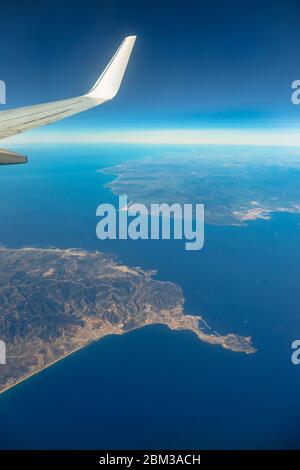 Aerial photo of the Strait of Gibraltar, Spain and Morocco Stock Photo ...