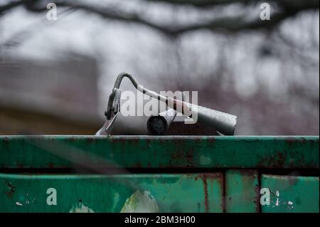 grub hoe or grab hoe, a garden or gardening tool equipment on isolated ...