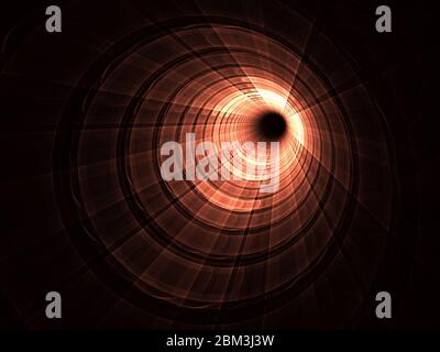 Time tunnel, computer generated abstract fractal background. Abstract ...