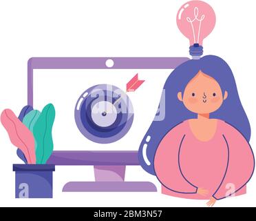 people creativity technology, girl target strategy innovation idea ...