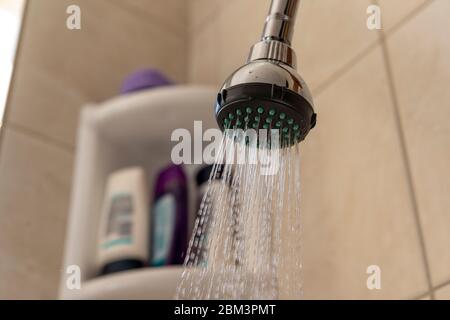 Use of water. Bathroom shower being used Stock Photo - Alamy