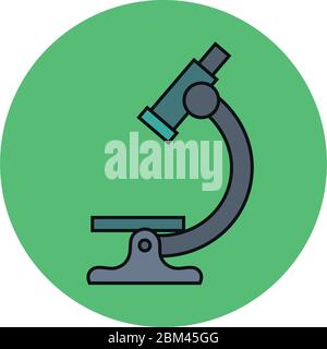 microscope of laboratory in frame circular Stock Vector Image & Art - Alamy